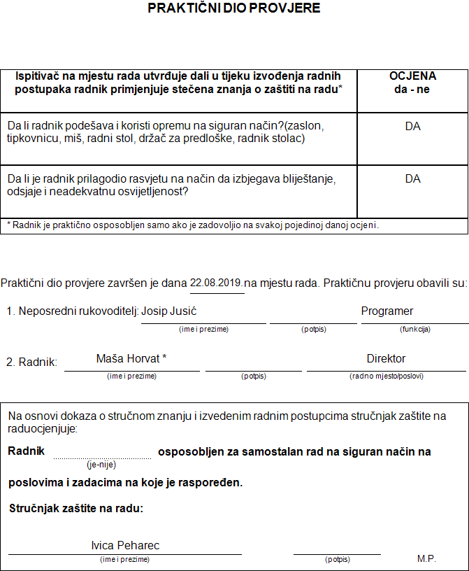 Provođenje osposobljavanja: Provođenje osposobljavanja | škola